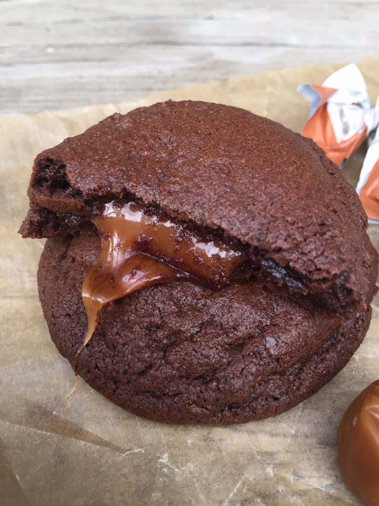 Chocolate Caramel Stuffed Cookies ⋆ That Which Nourishes